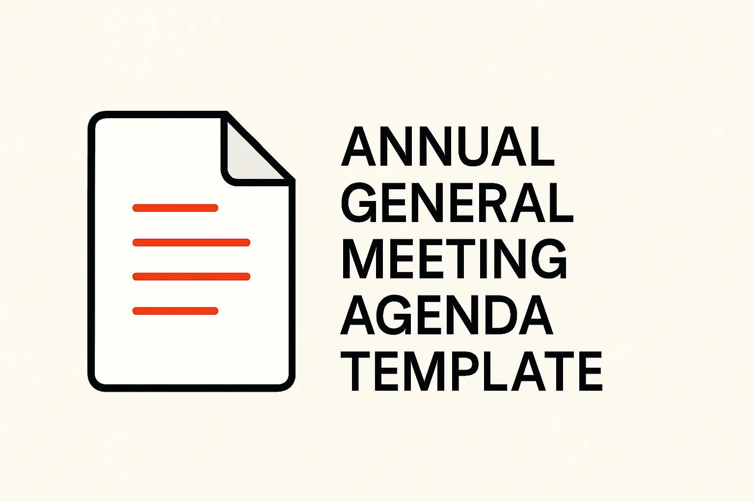 Annual General Meeting Agenda Template: Free PDF + Sample Agenda